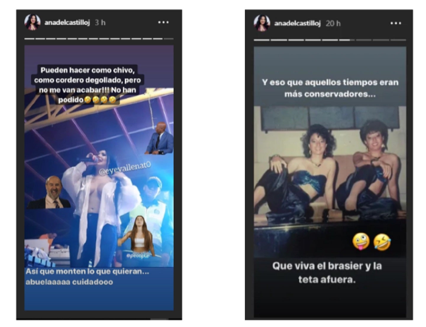 Critican a Ana del Castillo por mostrar demás en un concierto