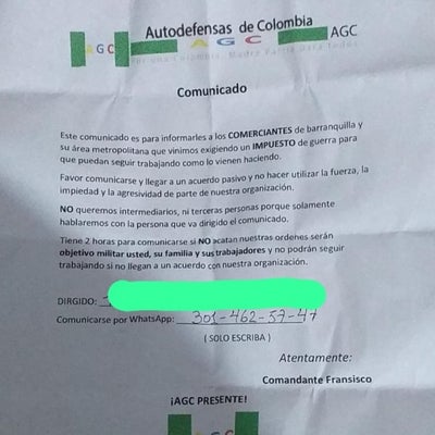 Noticias Barranquilla: panfletos amenazantes a comerciantes