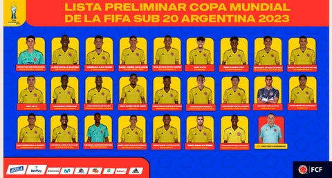 Confirmada la lista preliminar para el Mundial Selección Colombia sub 20